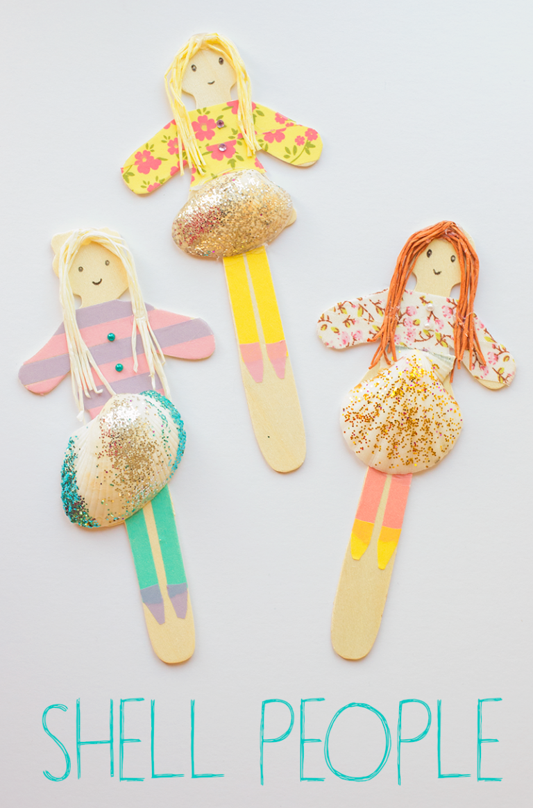 Shell Crafts: How To Make Fun Shell People - Let's Do Something Crafty