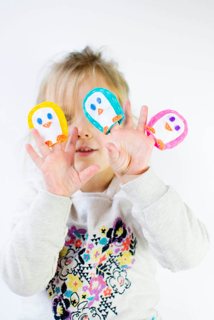 How To Make Simple Penguin Finger Puppets - Let's Do Something Crafty
